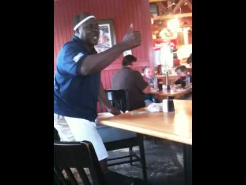 Filling station busboy singing Amazing Grace - YouTube