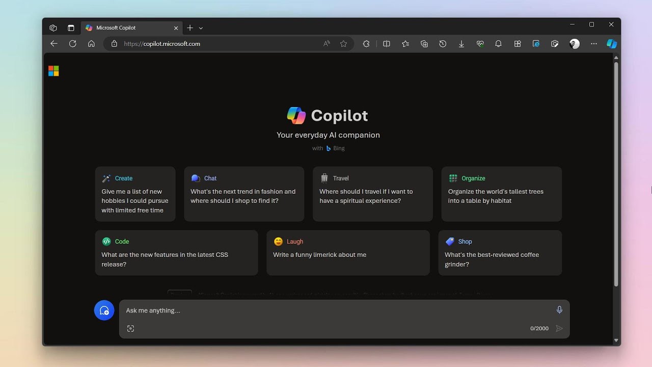 Microsoft rebrands Bing Chat as Copilot, bringing the AI assistant to all - YouTube