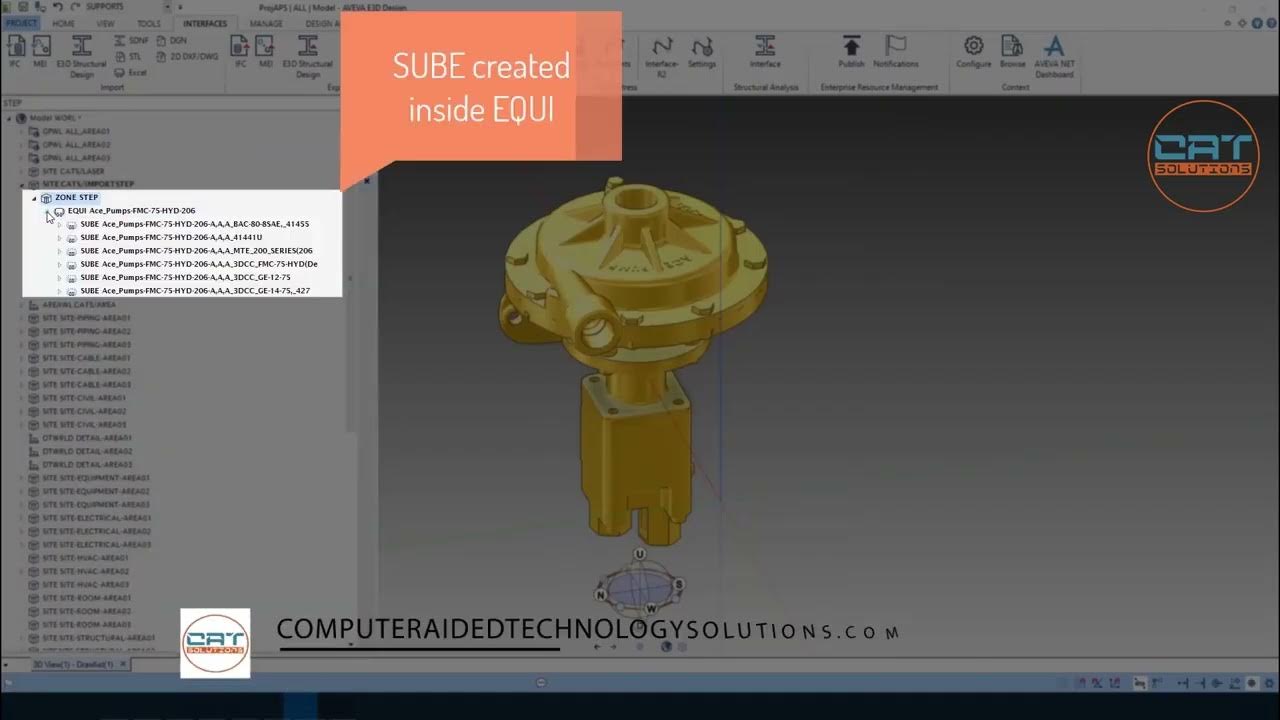 AVEVA E3D DESIGN - HOW TO IMPORT STEP FILE - YouTube