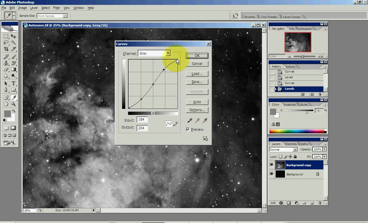 Curves and Levels - Easy 123 - Photoshop Astrophotography Tutorial ...