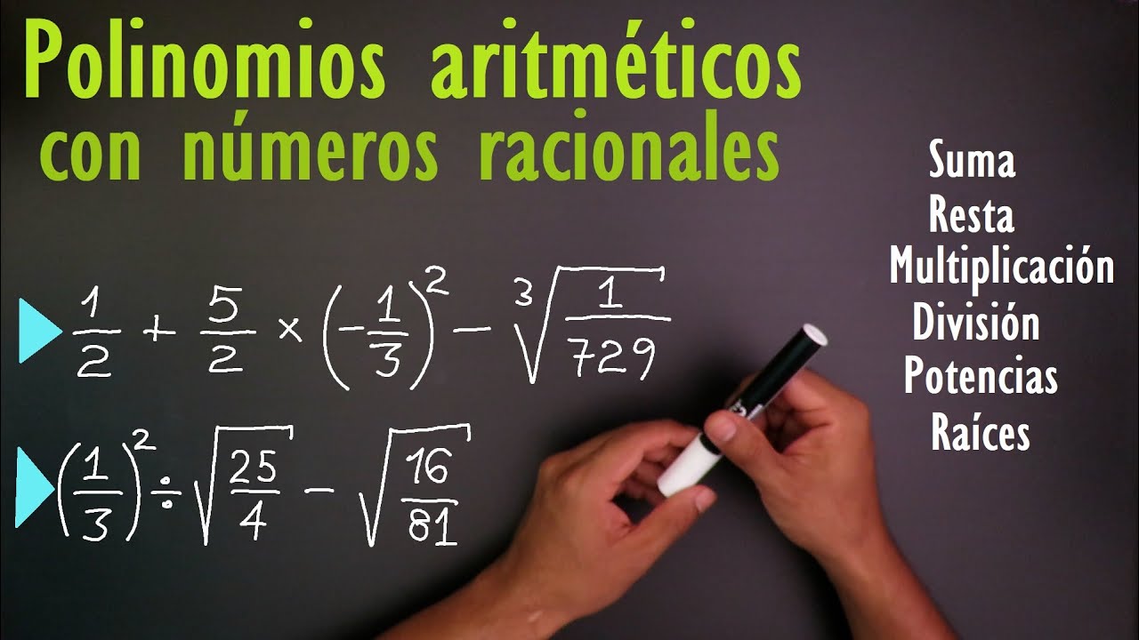 Cómo resolver Polinomios aritméticos con números racionales - YouTube