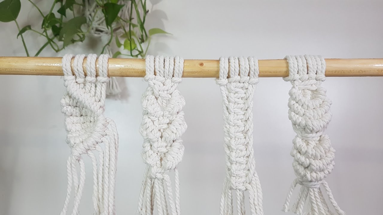 Macrame pattern teaching : Make your macrame more attractive with beautiful patterns - YouTube
