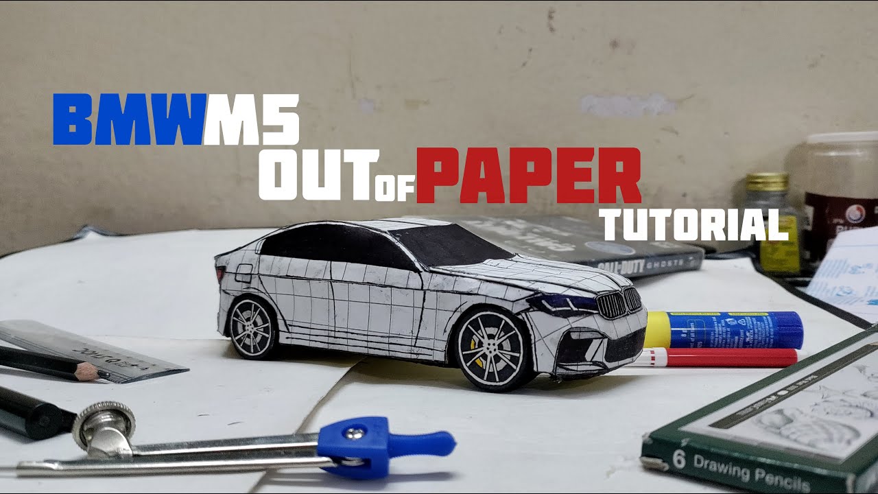 How to make a realistic BMW M5 out of paper TUTORIAL - YouTube