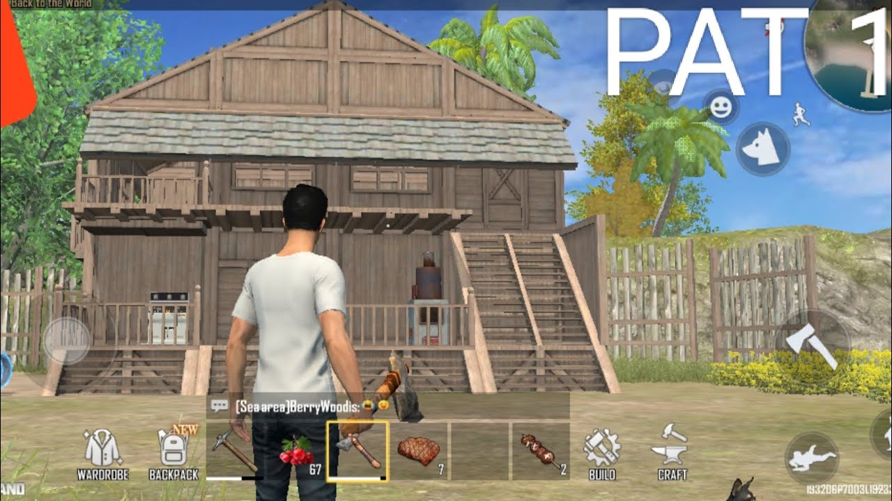 I build my house in survival land game play series part 1 - YouTube