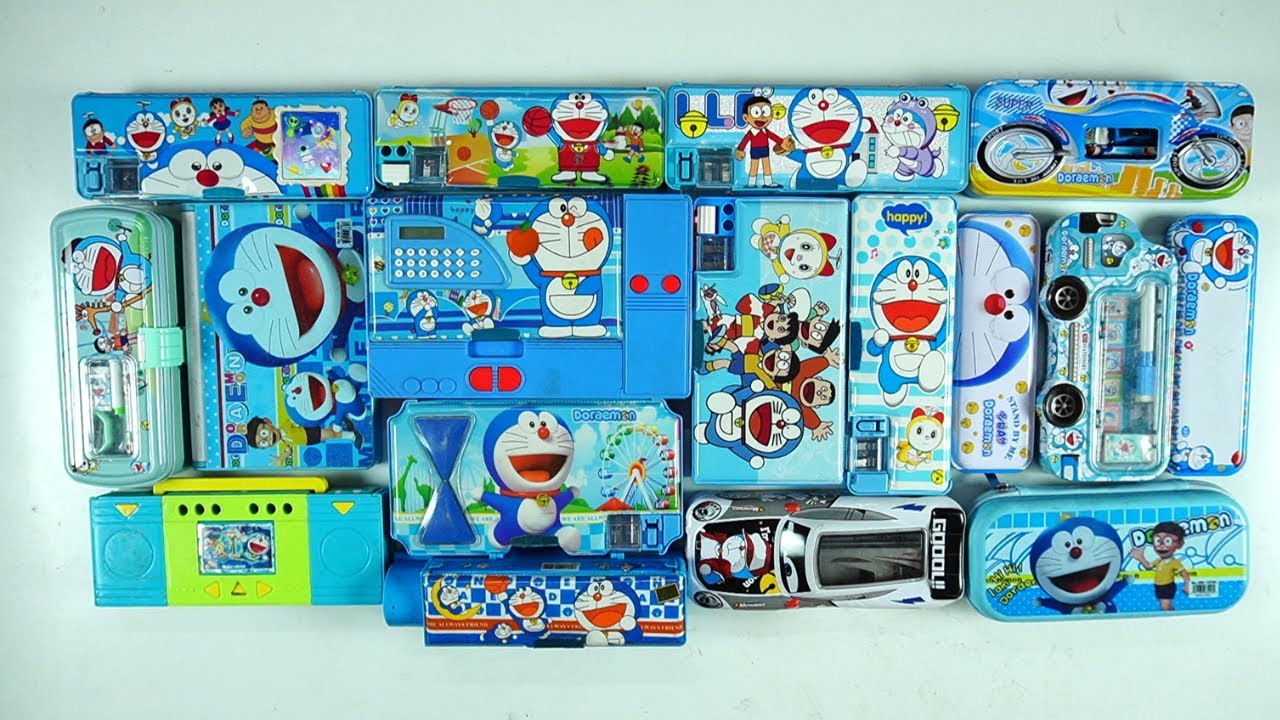 ultimate pencil box collection of doraemon nobita pencil box - YouTube