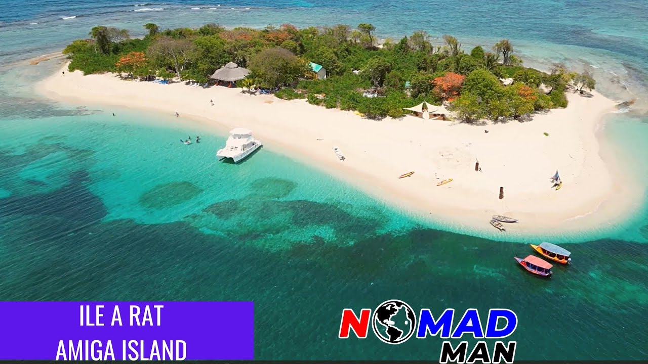 ILE A RAT, AMIGA ISLAND , CAP HAITIEN, HAITI 4K. THIS HAITIAN DUDE WENT ...