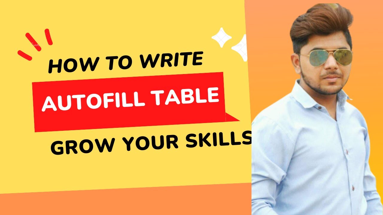 How To Make Autofill Table In MS Excel YouTube How To Make Autofill Table In MS Excel YouTube