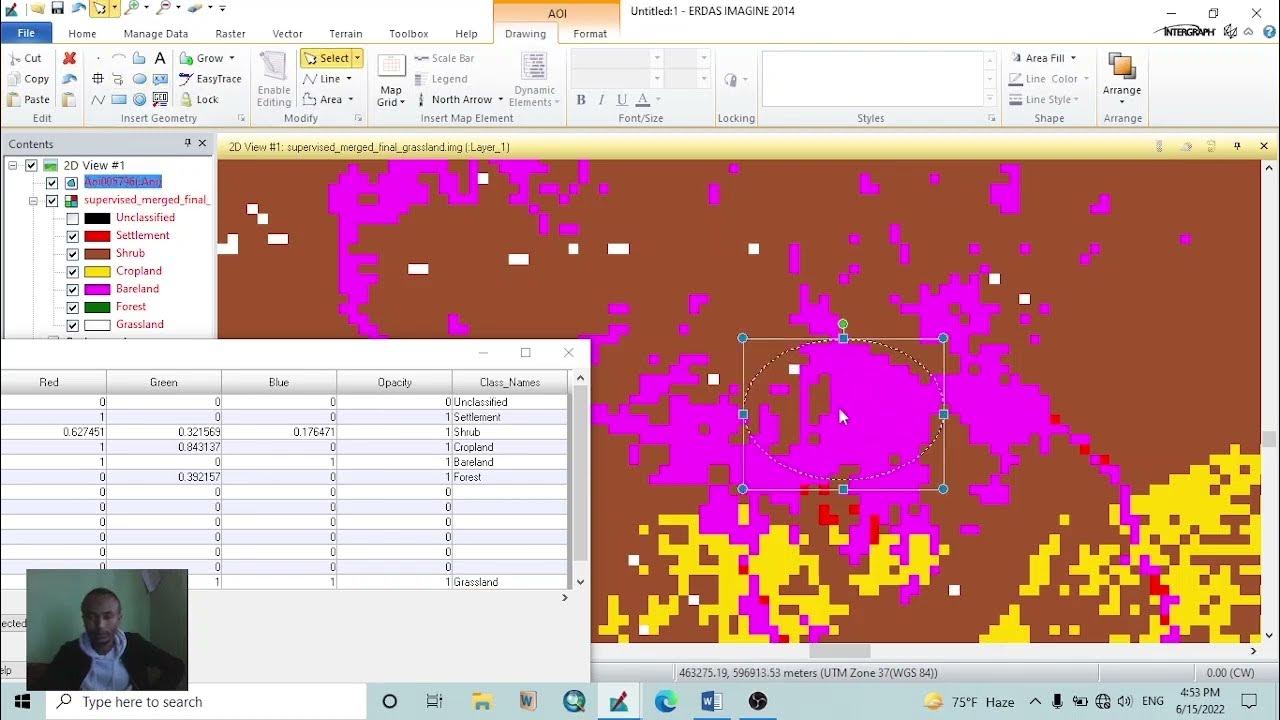Recode the classified image using Erdas Imagine - YouTube