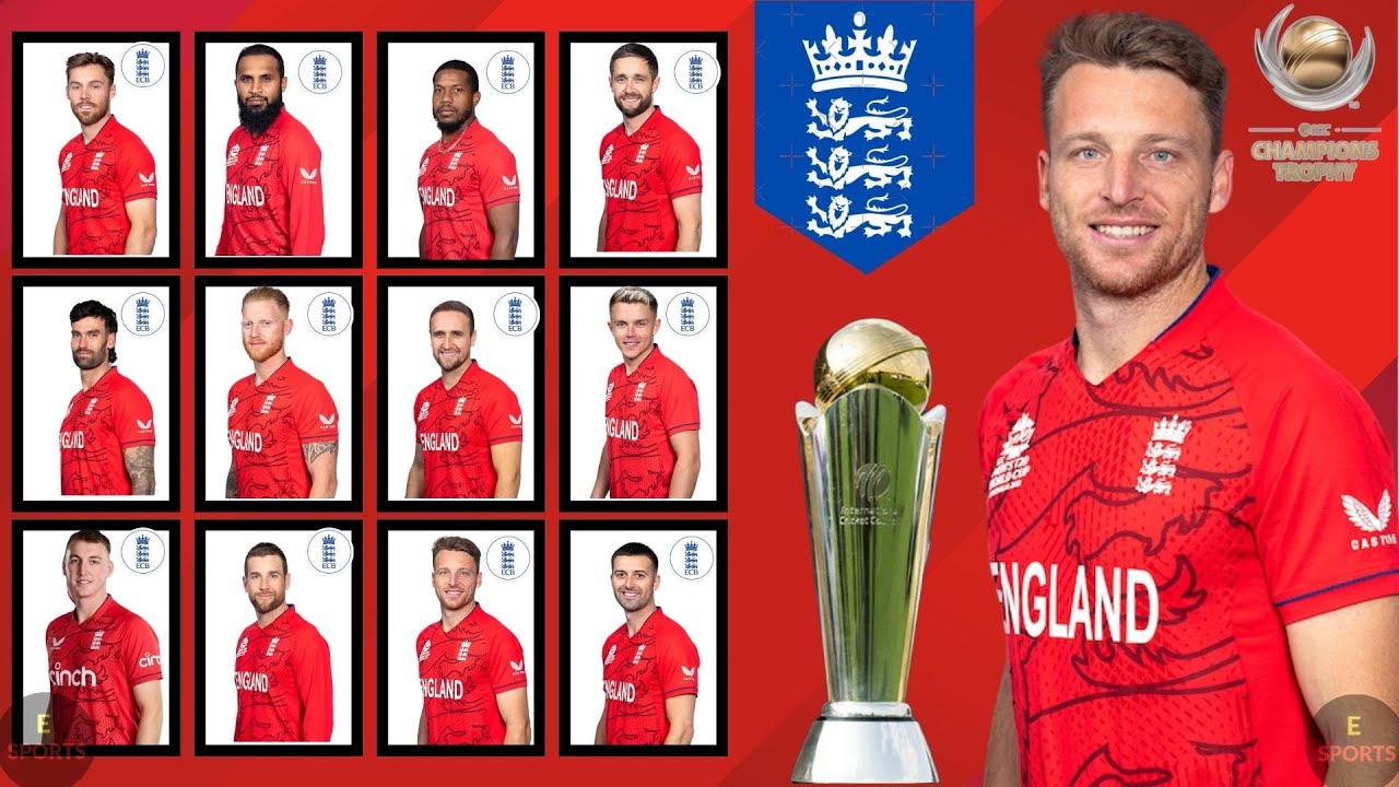 England Squad Announced for Champion Trophy 2025 - England 16 Member ...