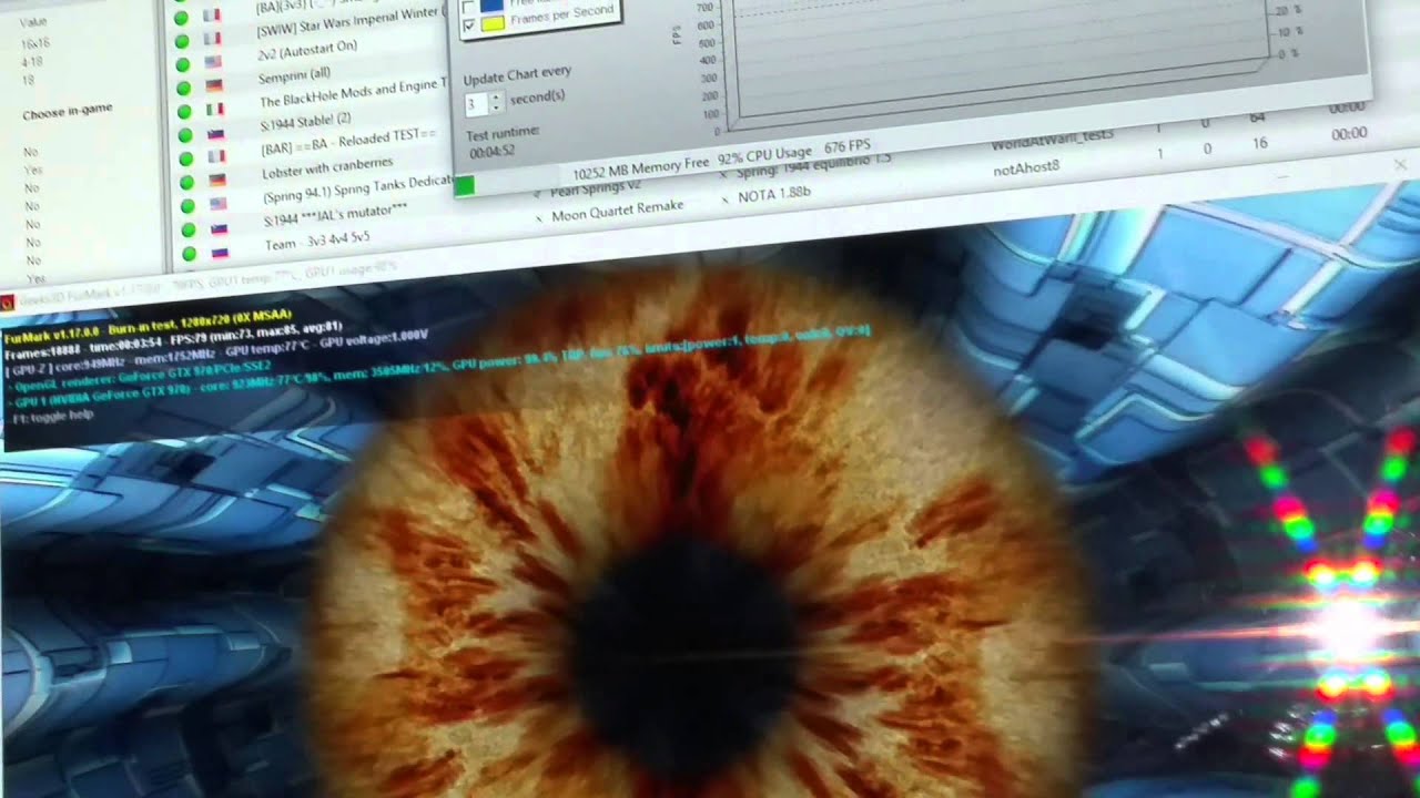 Running Furmark + HeavyLoad - YouTube