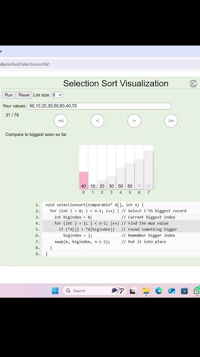 Selection Sort | simple Exxplaination | selection sort algorithm #datastructures - YouTube