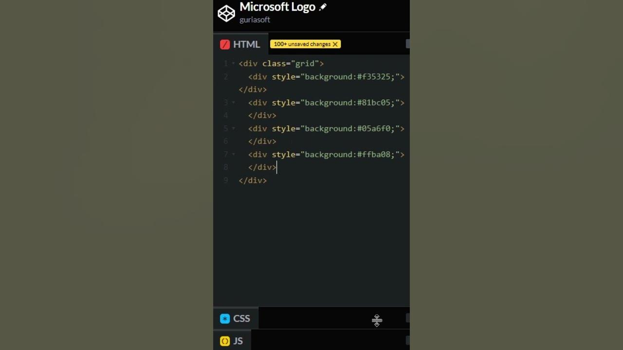 How To Make Microsoft Logo Using Html Css Microsoft Logo Html Css