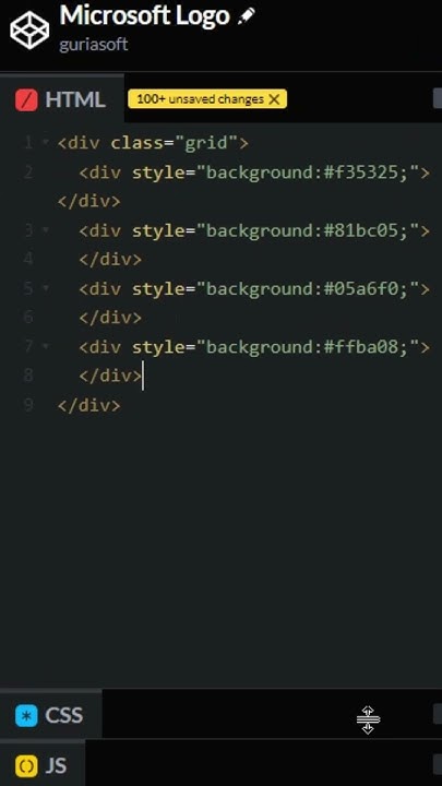 How To Make Microsoft Logo Using Html Css Microsoft Logo Html Css