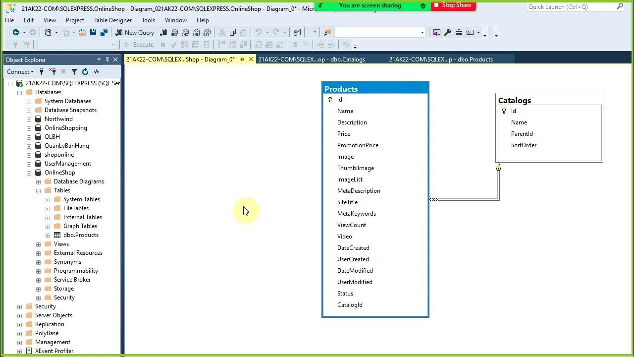 Online Shop Database - MS SQL Visual Studio 2019 - YouTube