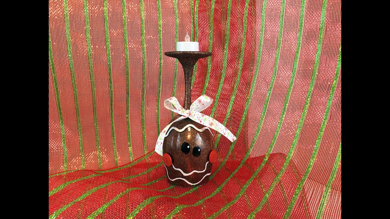 How to make a Gingerbread Boy Tea-light Tutorial - YouTube