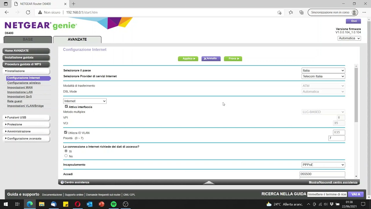 Come configurare un router Netgear per funzionare con la fibra ottica ...