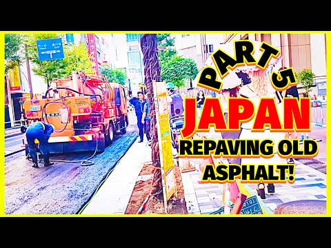 JAPAN - TOKYO - STEP BY STEP MODERN ASPHALT REPAVING PART 5 ...
