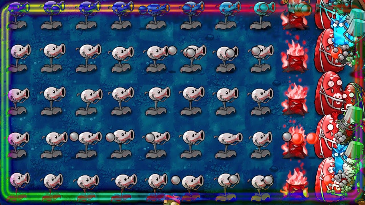 PvZ Fusion: Metal and Fire! FULL Line-Up. No Space for Zombies - YouTube