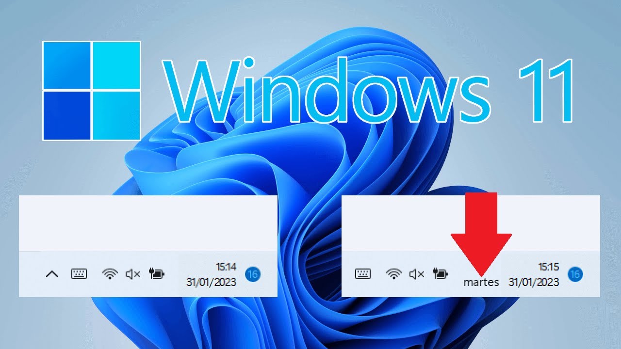 Como añadir el día de la semana a la fecha de Windows 11 - YouTube