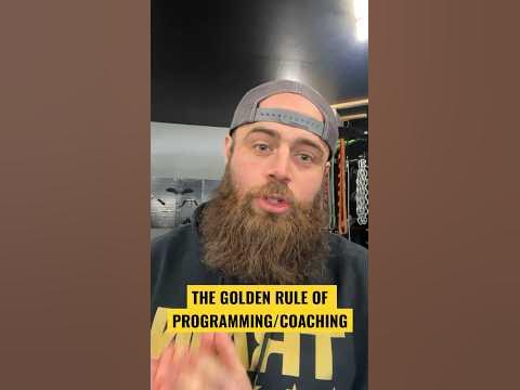 THE GOLDEN RULE OF COACHING/PROGRAMMING - YouTube