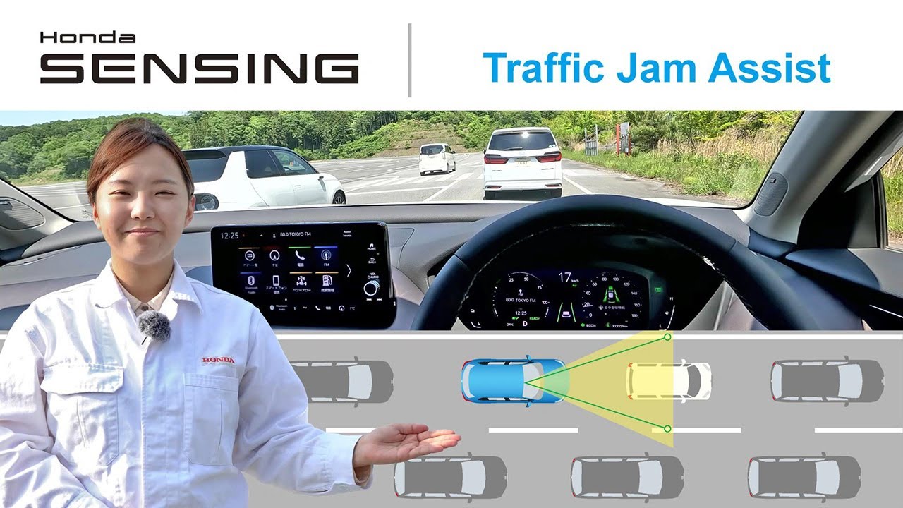 Honda Sensing Traffic Jam Assist Youtube