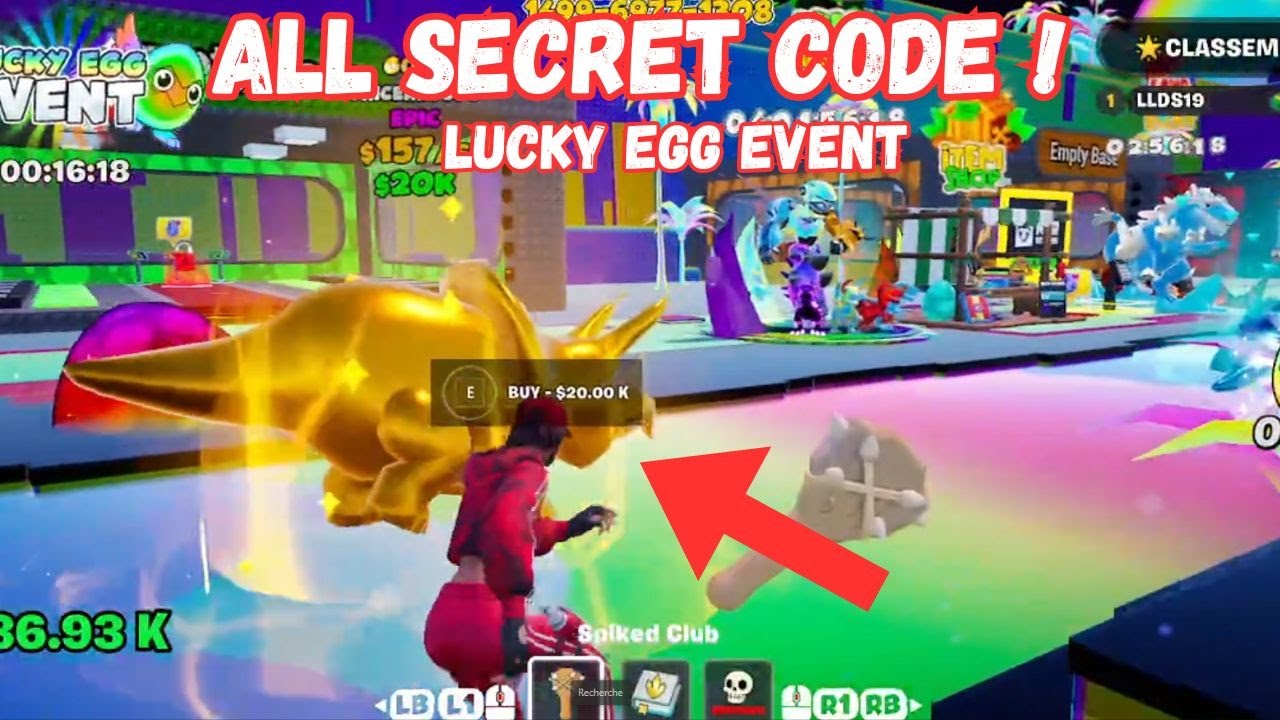 STEAL THE DINO FORTNITE CREATIVE - ALL SECRET CODE Steal the dino LUCKY ...