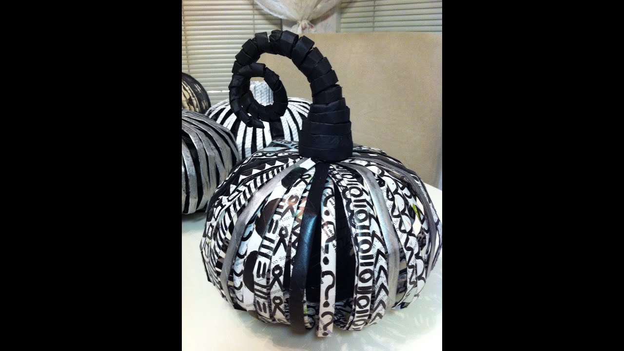 Rolled Paper Pumpkins Part 2 - YouTube