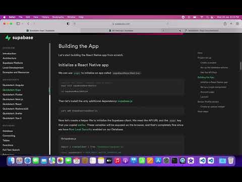 Supabase Expo React Native Tutorial Part 4 [2022] - YouTube