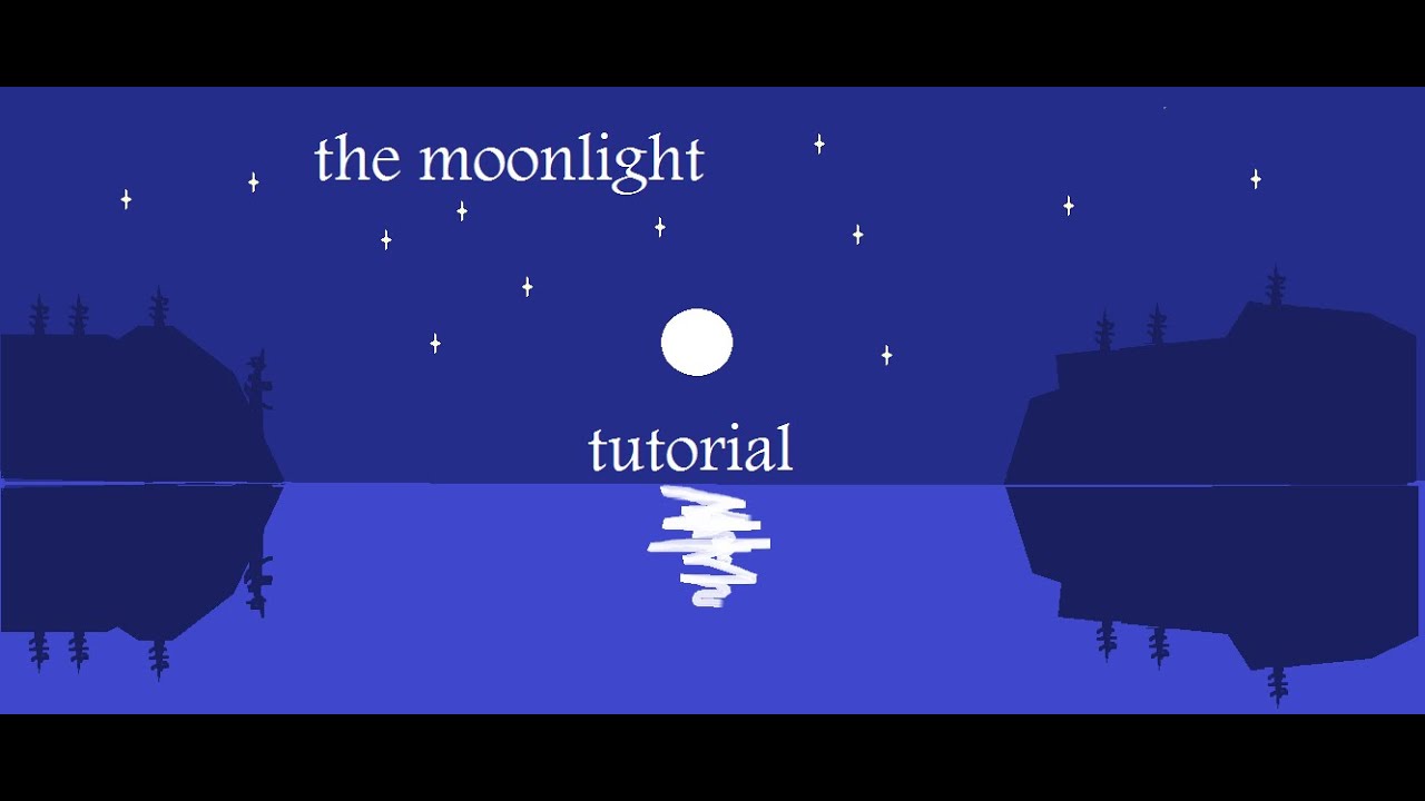 the moonlight tutorial Ms paint - YouTube