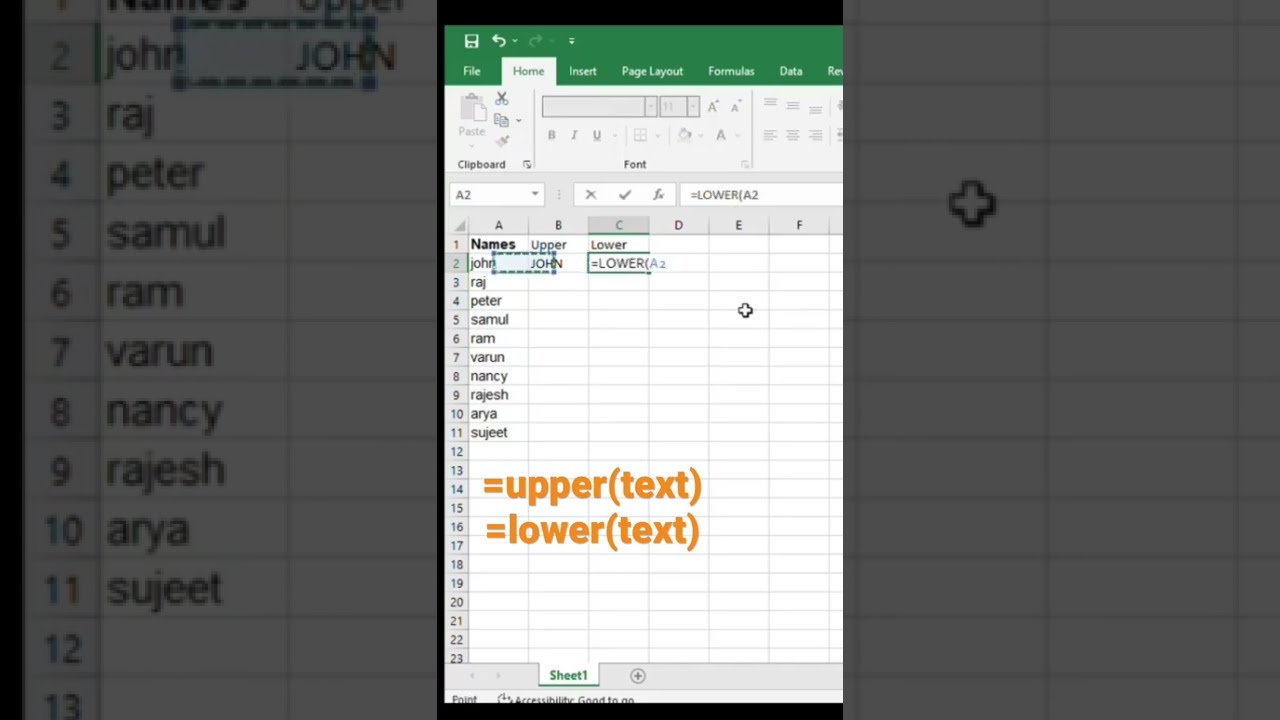 EXCEL Shortcut UPPERCASE Lowercase YouTube EXCEL Shortcut UPPERCASE Lowercase YouTube