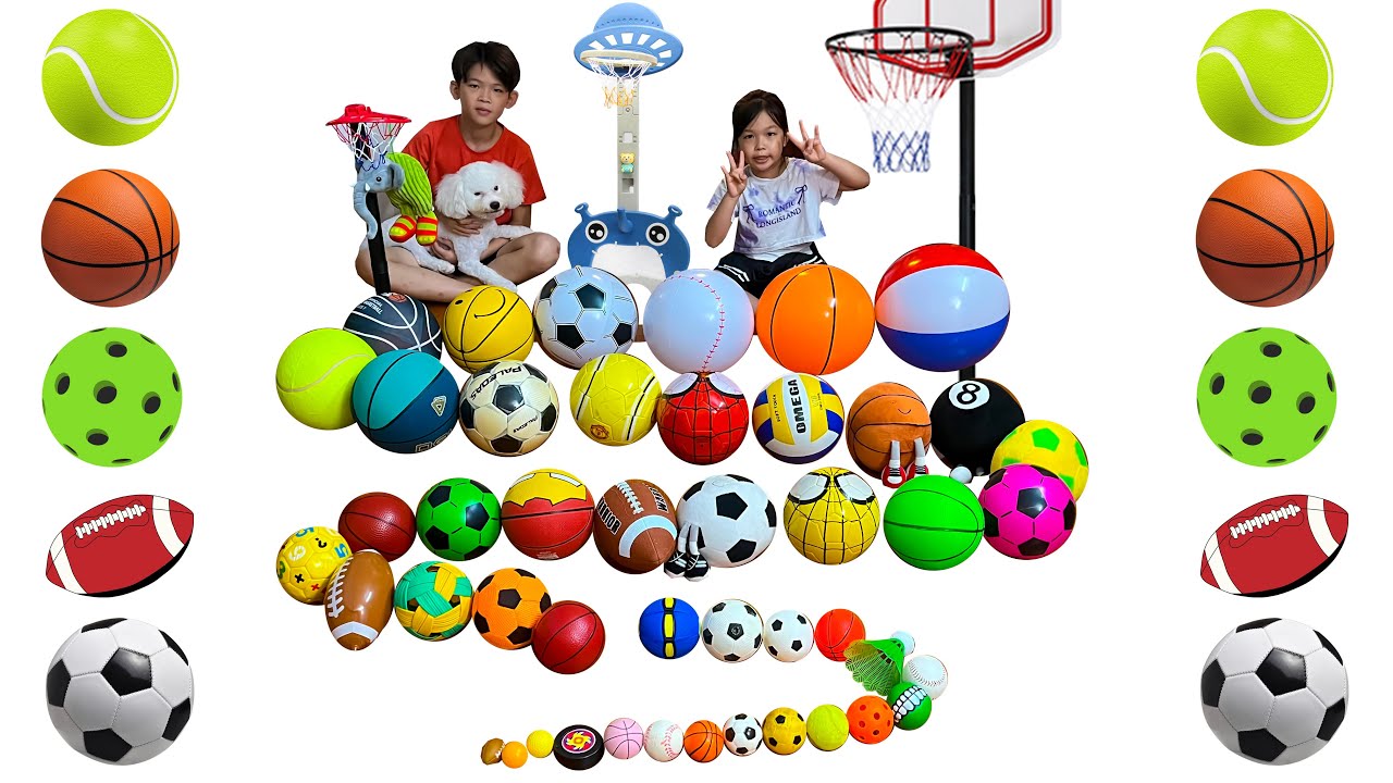 Ball Size Comparison + Learn Sport Balls Names | Kids Xavi & Anna Play ...