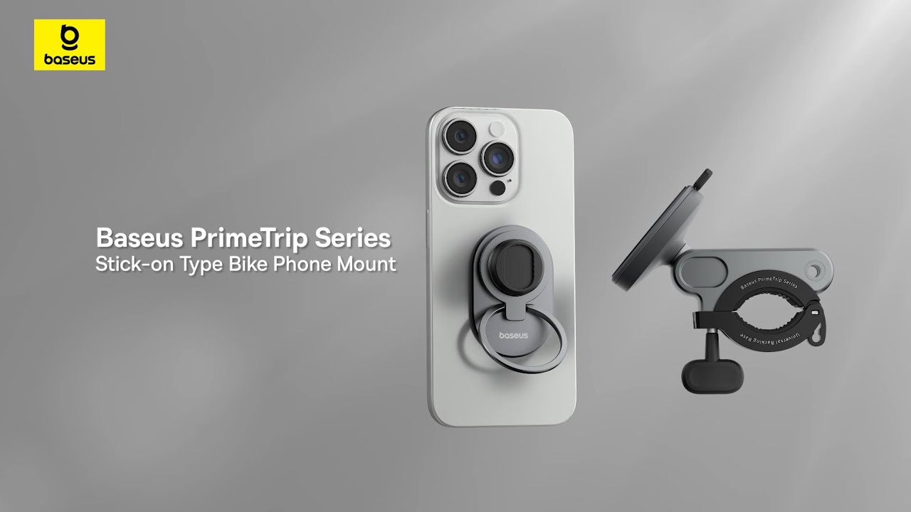 Baseus PrimeTrip Magnetic Bike Phone Holder - YouTube