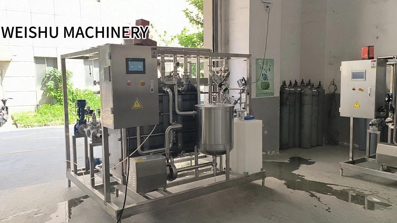 8 tons per hour htst pasteurizer plate uht sterilizer - YouTube