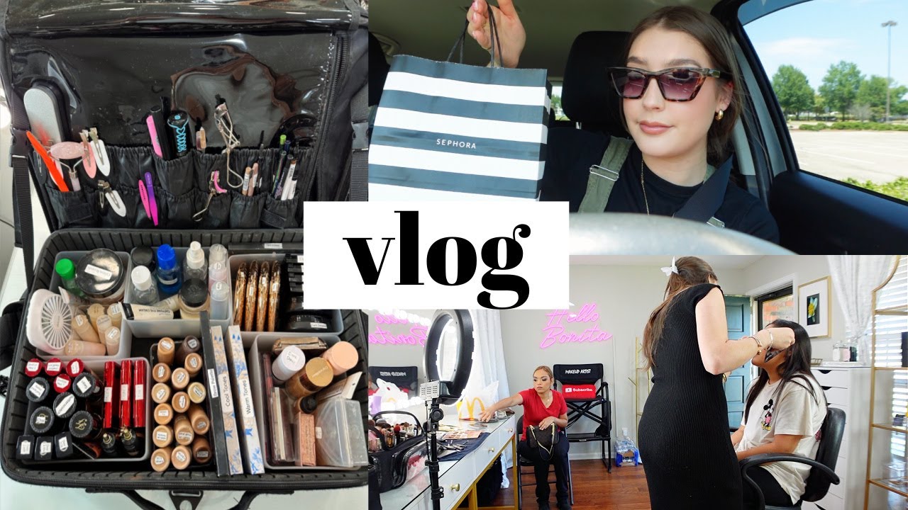 Vlog: Unpacking my MUA kit, First makeup job after vacation + Sephora ...