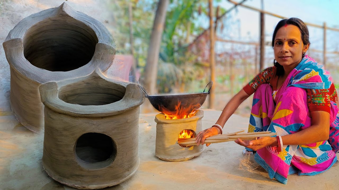 ঝটপট তৈরি করা যাবে এই মাটির উনান|Primitive Portable Mud Oven|Matir unun ...