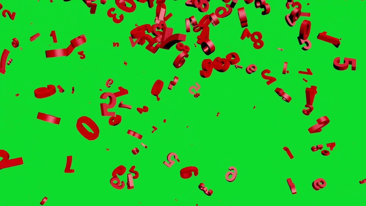 numbers falling green screen background Video effect - YouTube