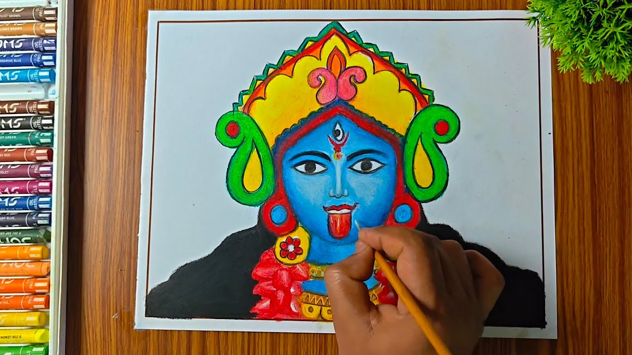 How to draw ma kali | Easy Ma Kali drawing | Ma Kali drawing step by ...