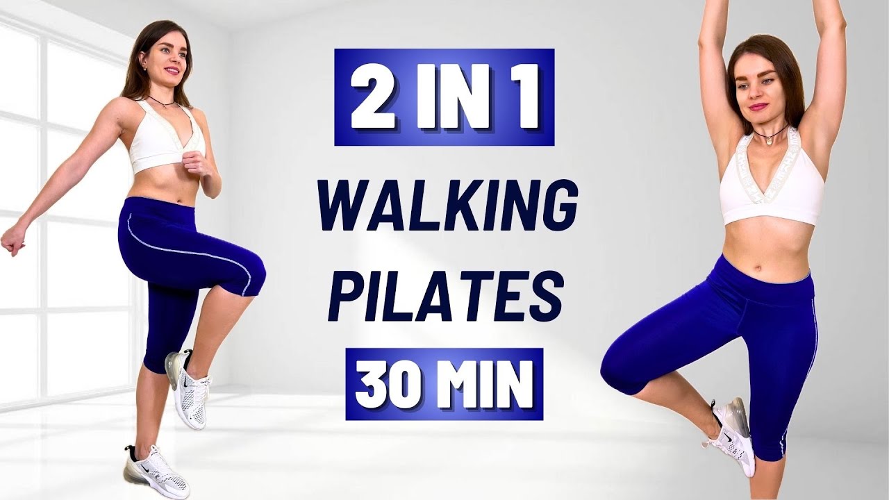 30 MIN WALKING Workout + PILATES: Weight Loss & Toned Full Body | Home ...