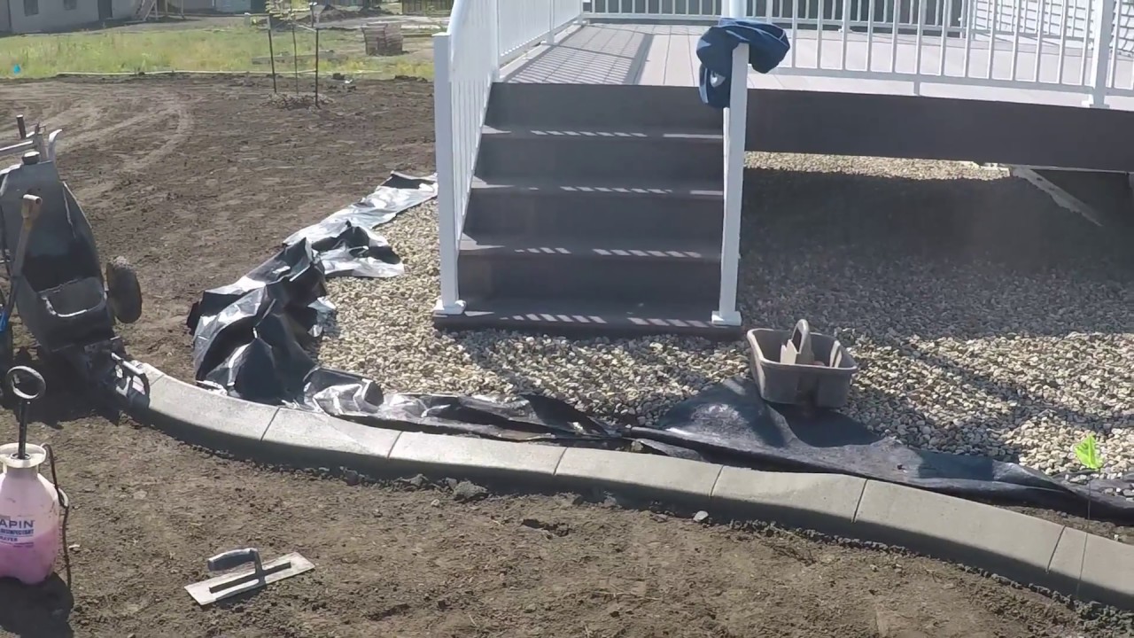 Landscape curbing - How to do a cutdown in front of steps ...