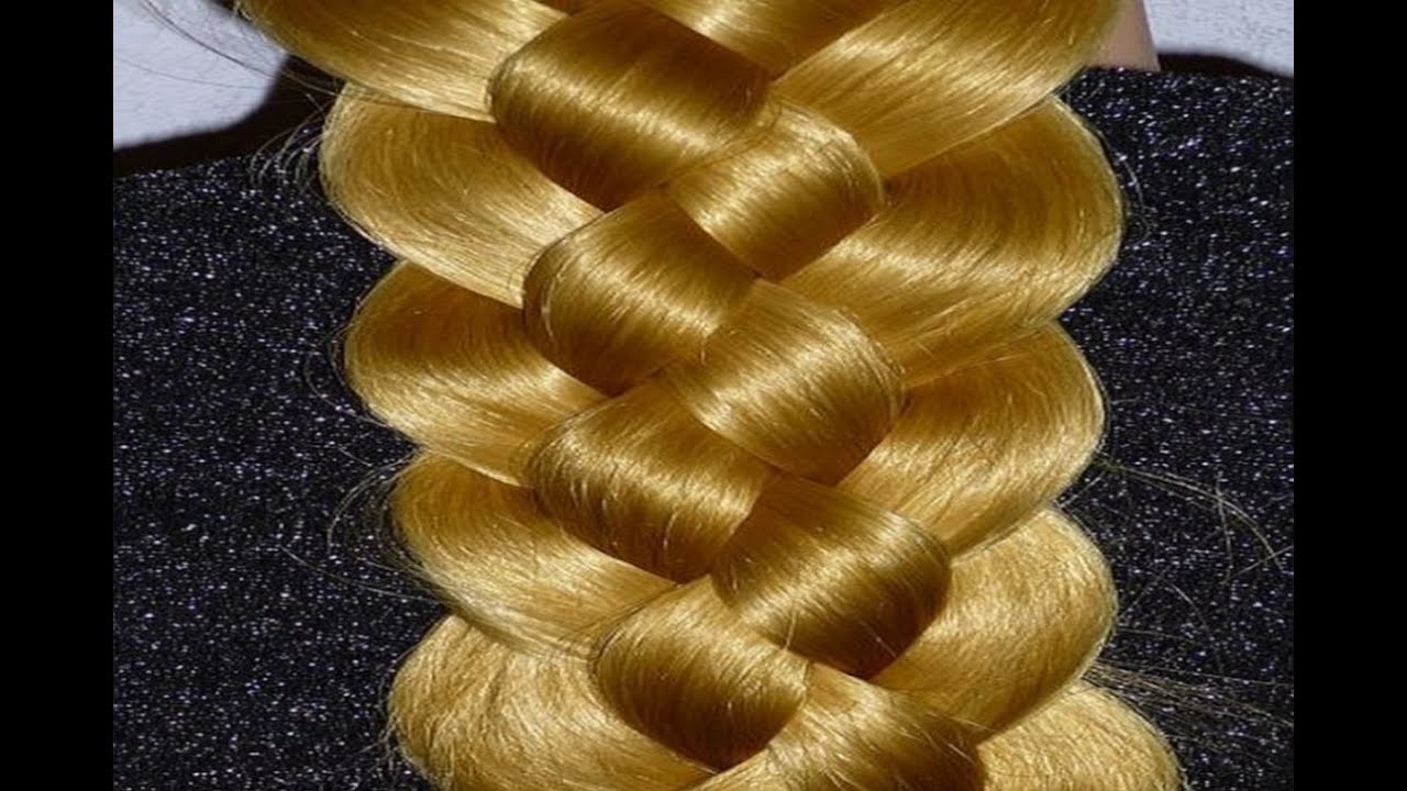 5 Strähnen Zopffrisur für mittel/lange Haare. DETAILLIERTE Anleitung ...