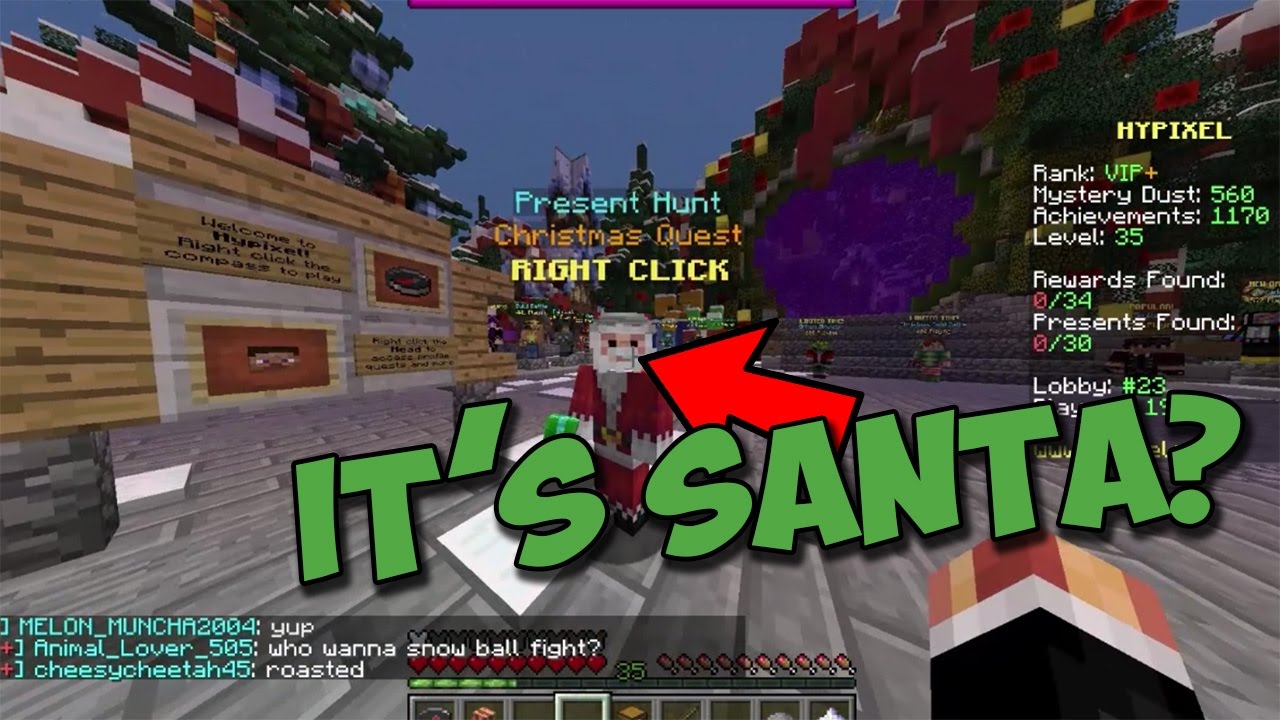 SANTA CAME TO HYPIXEL + NEW HYPIXEL CHRISTMAS MINI-GAME UPDATE ...