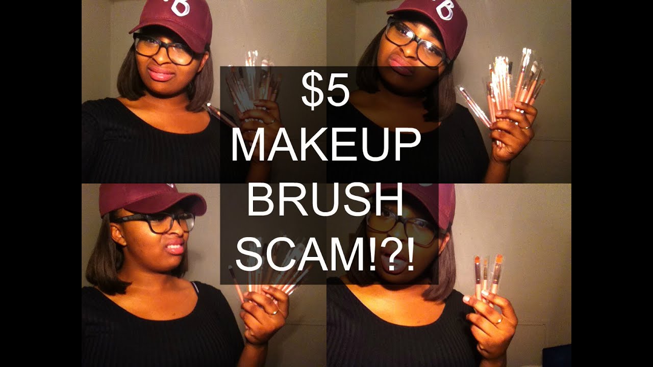 AMAZON $5 MAKEUP BRUSH SET SCAM!!??! - YouTube