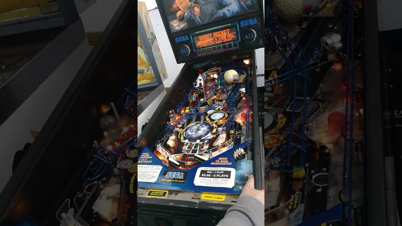BLASTOFF APOLLO 13 pinball multiball - YouTube
