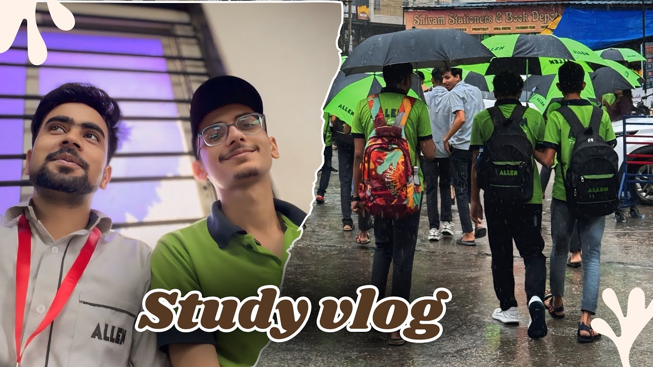 “Allen Students की Rainy Day Study Vlog 🌧📚 | Motivation in Every Drop ...