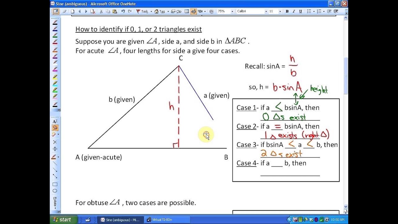 2 3 Part 2 Lesson 1 Sine Law Ambiguous Case YouTube 2 3 Part 2 Lesson 1 Sine Law Ambiguous Case YouTube