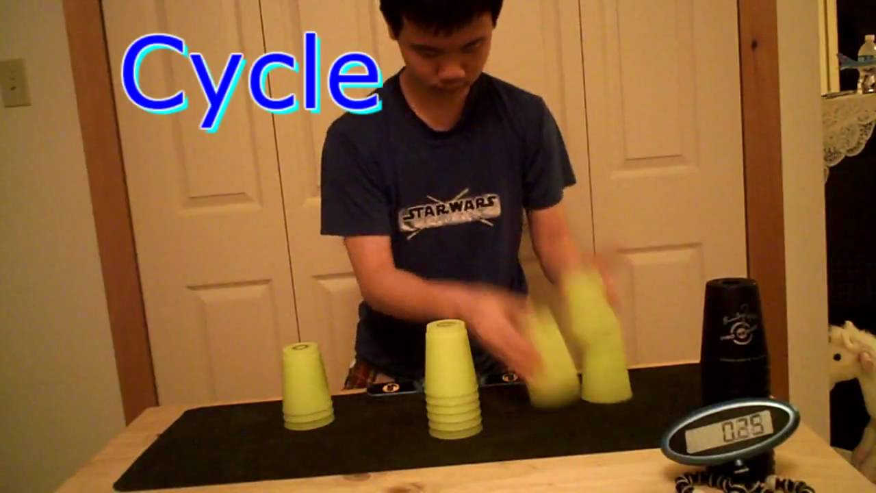 Sport Stacking: Stacking on the Back of a Stack Mat - YouTube