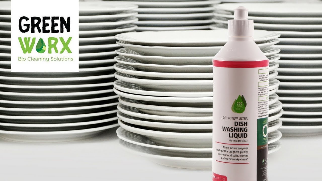 Green Worx Cleaning Solutions - Odorite Ultra Dishwashing Liquid - YouTube