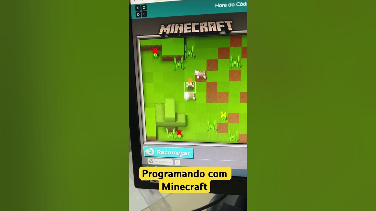 Programando com Minecraft (Code) #shorts #minecraft #education - YouTube