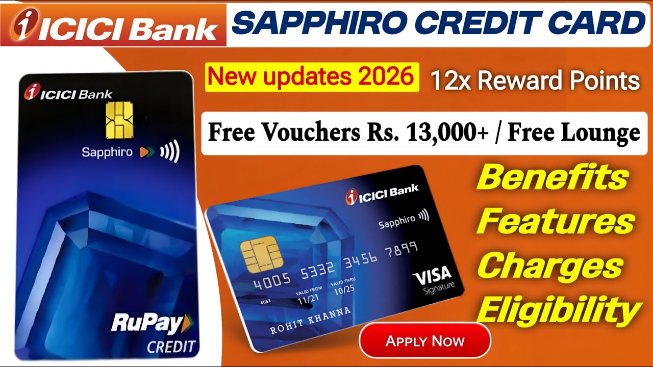 ICICI Sapphiro Credit Card Benefits | Features & Charges | ICICI ...
