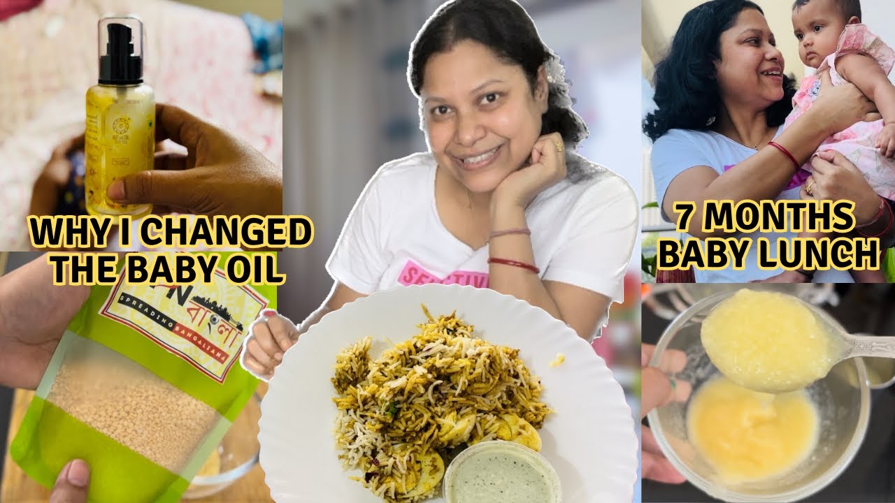 Honest review on baby oil. 7 months baby food recipe @Munmuncookbook ...